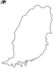 Printable Blank Grenada Map with Outline, Transparent Map in PDF ...