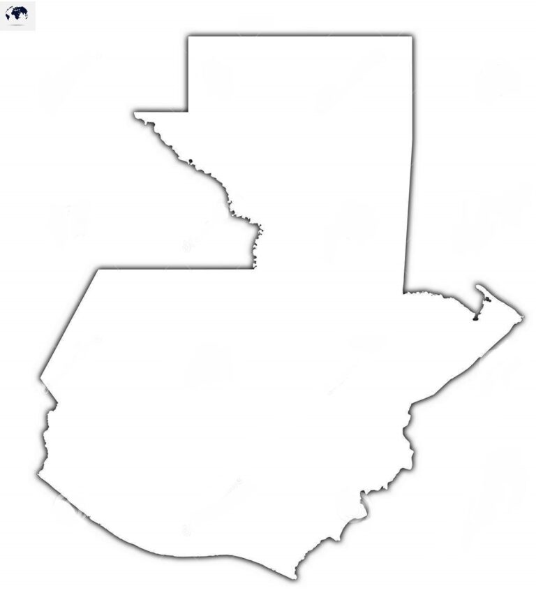 Printable Blank Guatemala Map with Outline, Transparent Map in PDF ...