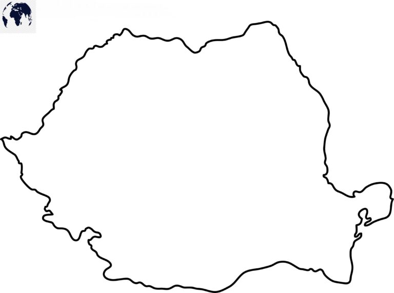 Printable Blank Romania Map with Outline Transparent Map PDF