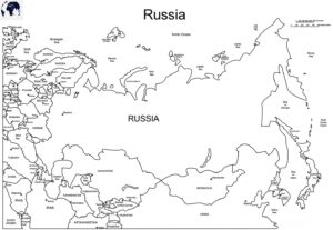 Printable Blank Russia Map with Outline, Transparent Map PDF