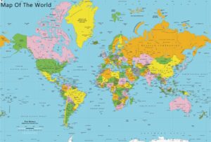 Free Printable Labeled Political World Map with Countries - Blank World Map
