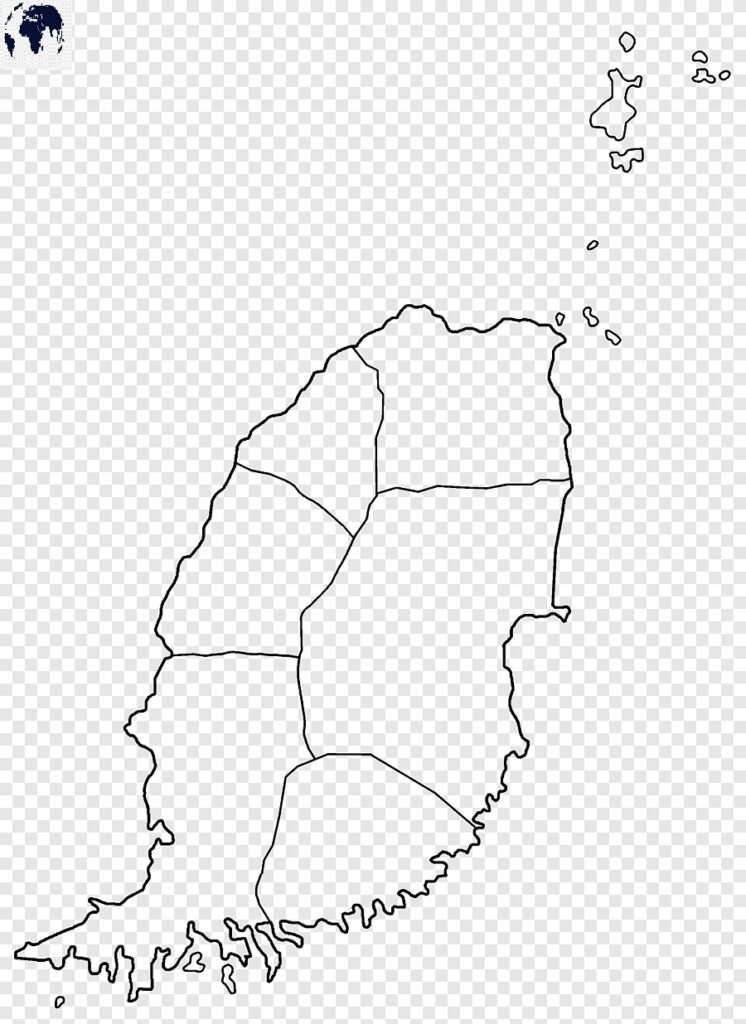 Printable Blank Grenada Map with Outline, Transparent Map in PDF ...
