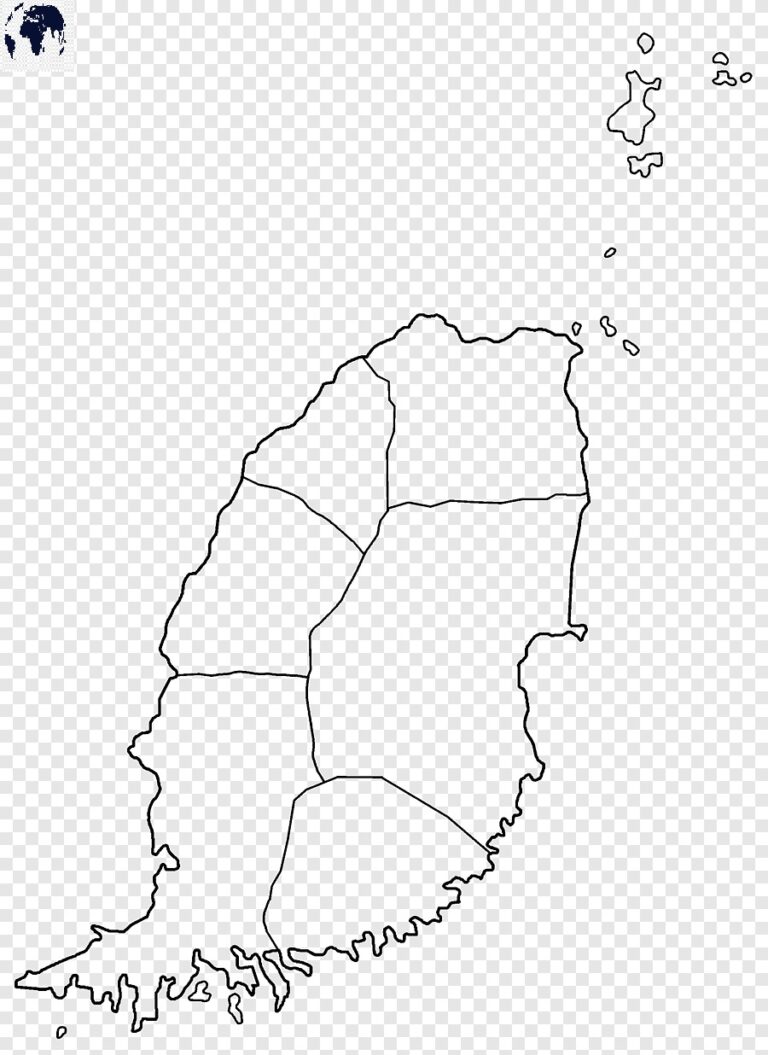 Printable Blank Grenada Map with Outline, Transparent Map in PDF ...
