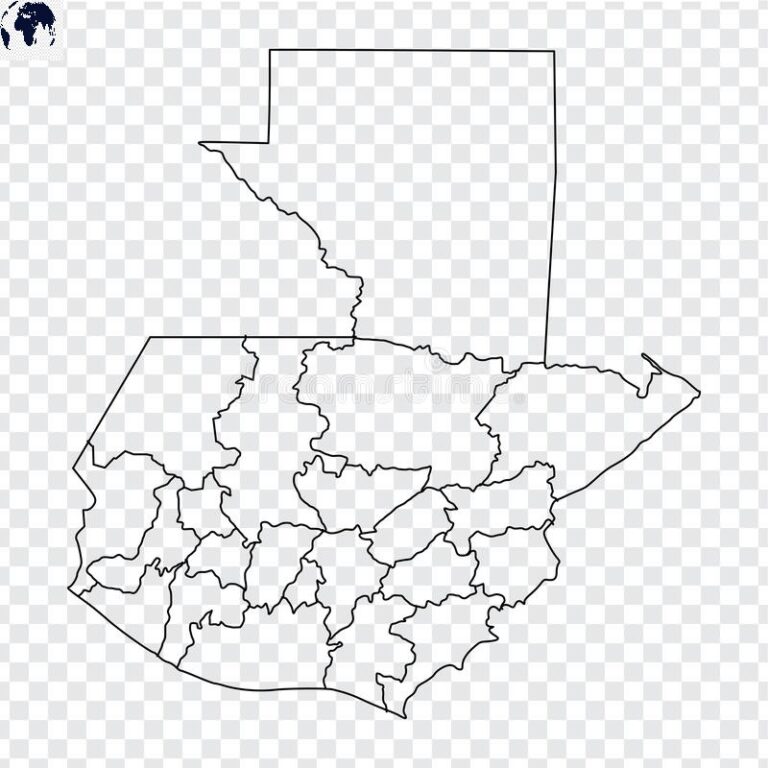 Printable Blank Guatemala Map with Outline, Transparent Map in PDF ...