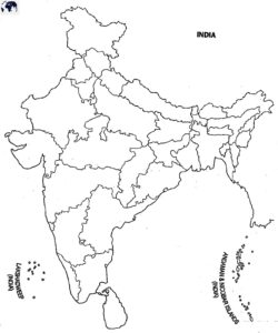 Printable Blank India Map with Outline, Transparent Map PDF