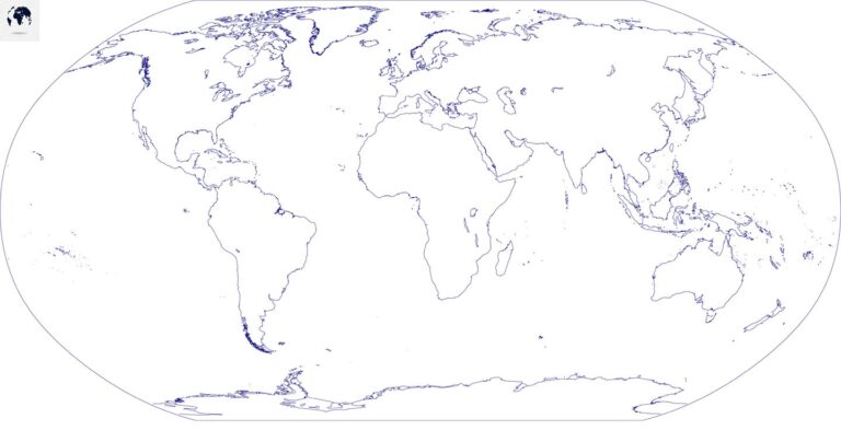 Free Printable Labeled World Map with Continents in PDF - Blank World Map