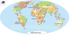 Free Printable Labeled Political World Map with Countries - Blank World Map