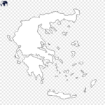 Printable Greece Blank Map with Outline, Transparent Map PDF