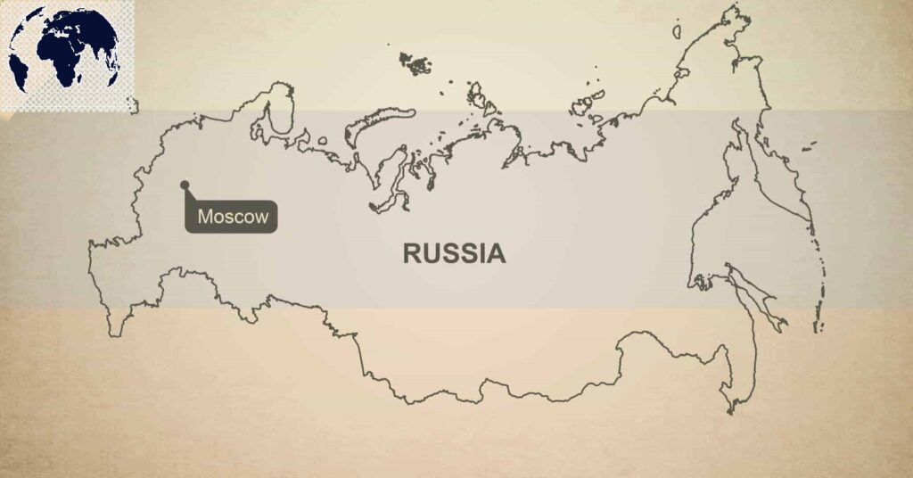 Printable Blank Russia Map with Outline, Transparent Map PDF