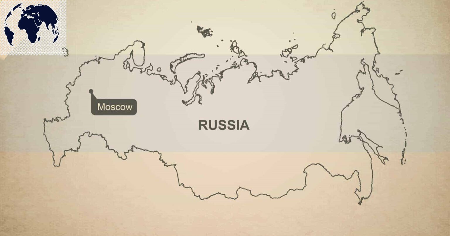 Printable Blank Russia Map with Outline, Transparent Map PDF