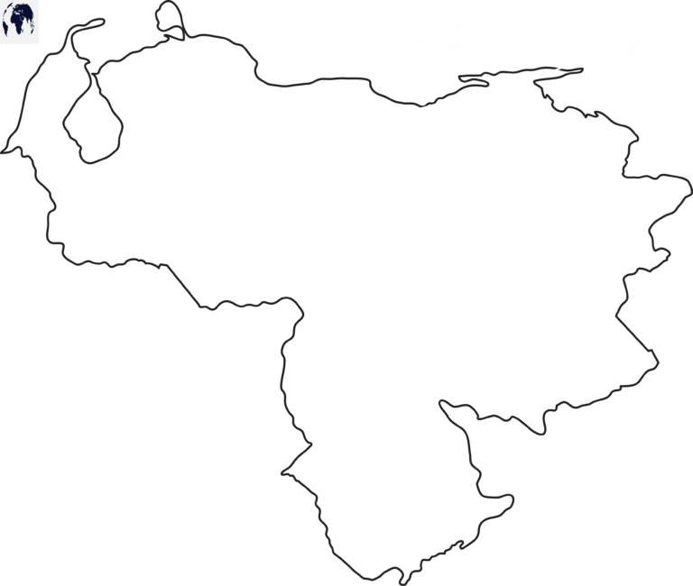 Printable Blank Venezuela Map with Outline, Transparent Map