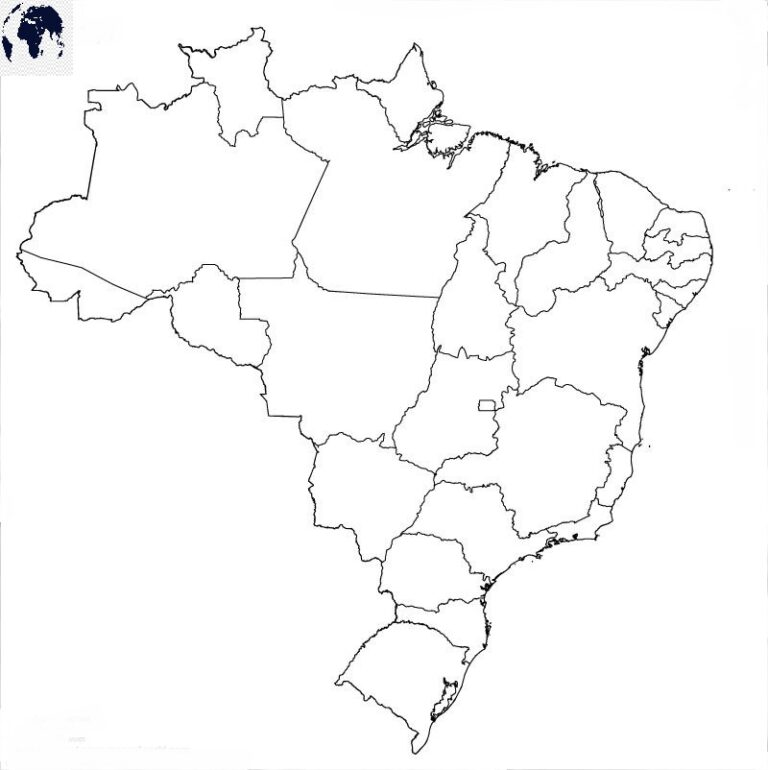 Printable Blank Brazil Map with Outline, Transparent Map - #site ...