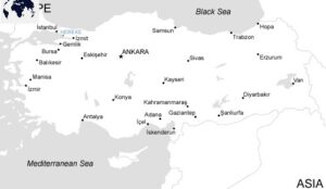 Printable Blank Turkey Map with Outline, Transparent Map PDF