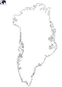 Printable Blank Greenland Map with Outline, Transparent Map