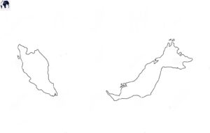 Printable Blank Malaysia Map with Outline, Transparent Map
