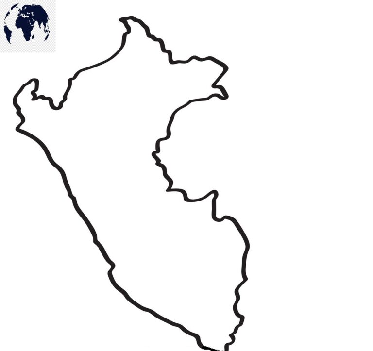Printable Blank Peru Map with Outline, Transparent, PNG Map
