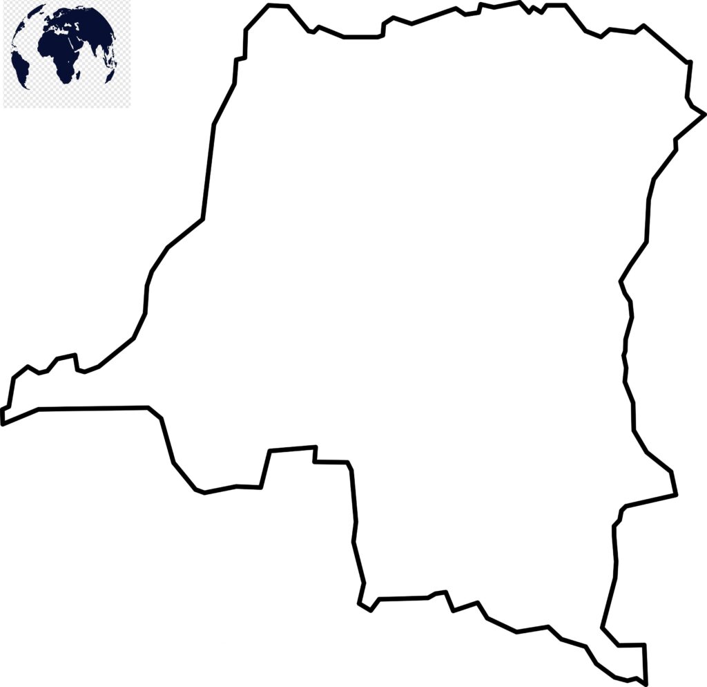Printable Blank Congo Map with Outline, Transparent, PNG Map