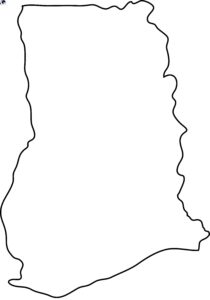 Printable Blank Ghana Map with Outline, Transparent Map