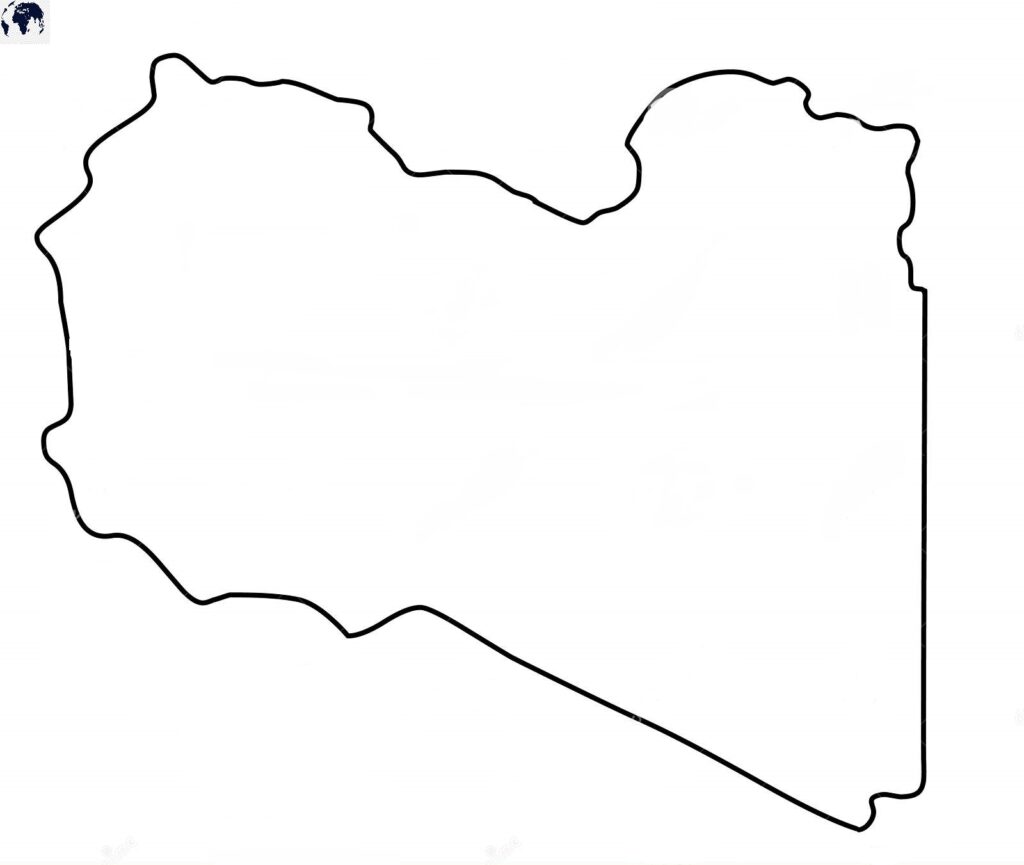 Printable Blank Libya Map with Outline, Transparent Map
