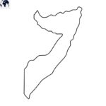 Printable Blank Somalia Map with Outline, Transparent Map