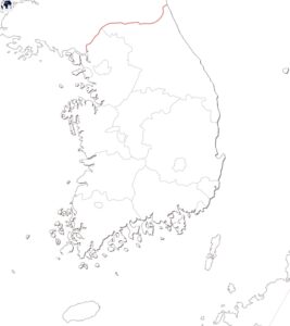 Printable Blank South Korea Map with Outline, Transparent Map
