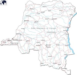 Printable Blank Congo Map with Outline, Transparent, PNG Map