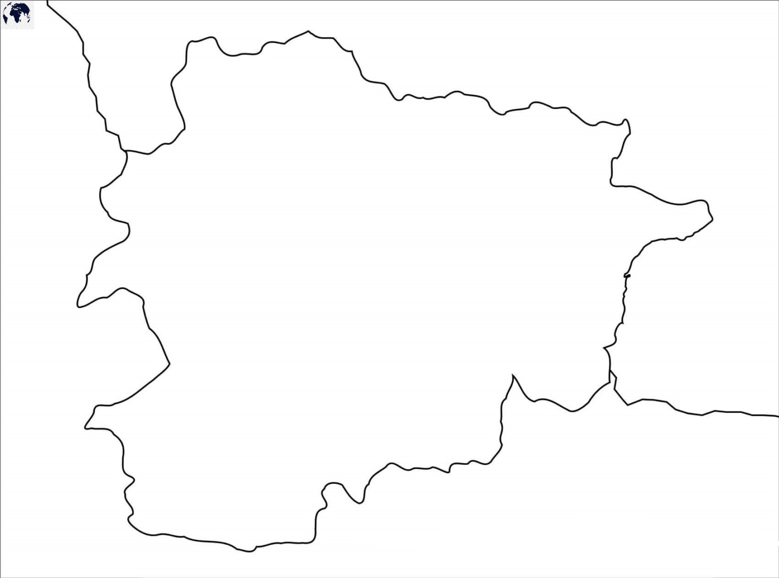 Printable Blank Andorra Map with Outline, Transparent Map