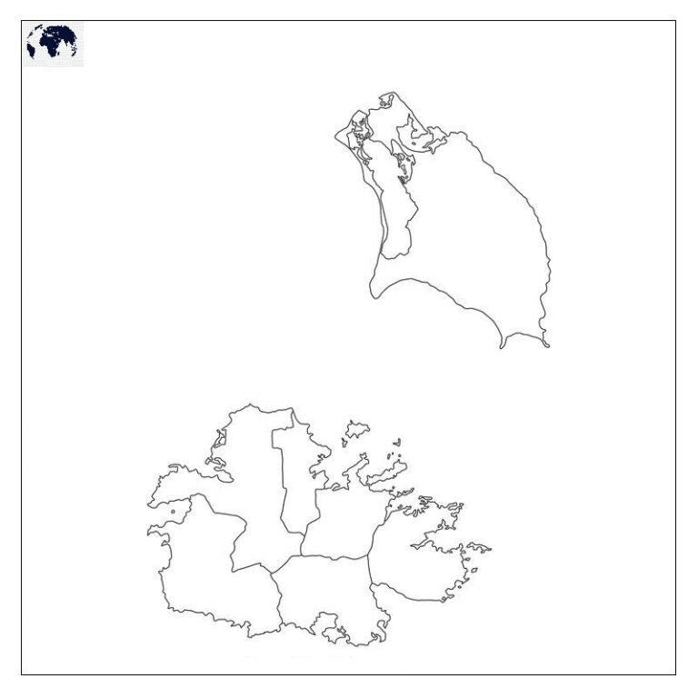 Printable Blank Antigua and Barbuda Map with Outline Map