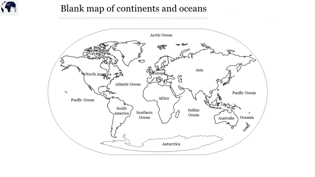 Arctic Ocean Map with Countries - Blank World Map