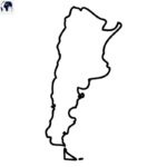 Printable Blank Argentina Map with Outline, Transparent Map