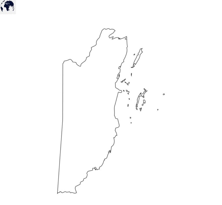 Printable Blank Belize Map with Outline, Transparent Map