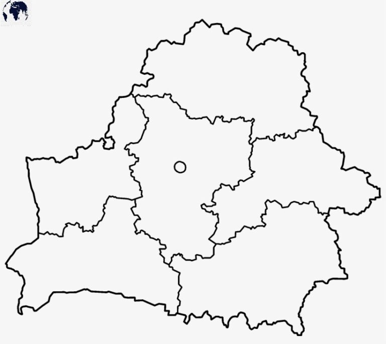 Printable Blank Belarus Map with Outline, Transparent Map