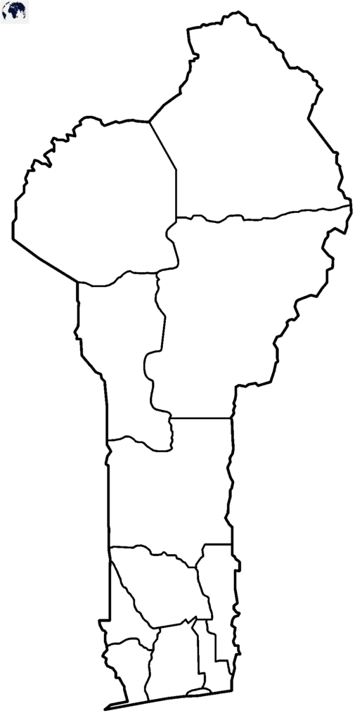 Printable Blank Benin Map with Outline, Transparent Map
