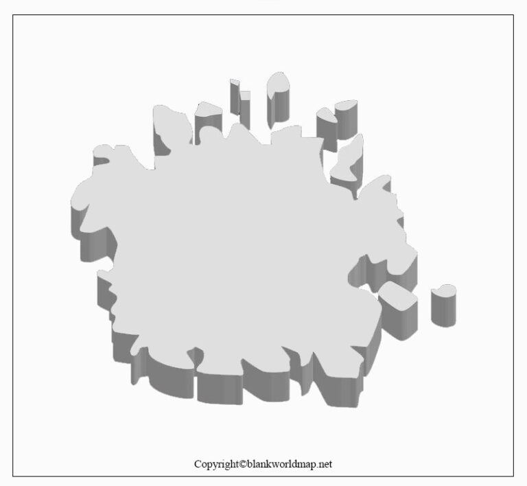 Blank Micronesia Map with Outline, Transparent Map