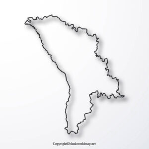 Printable Blank Moldova Map with Outline, Transparent Map