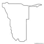 Printable Blank Namibia Map with Outline, Transparent Map
