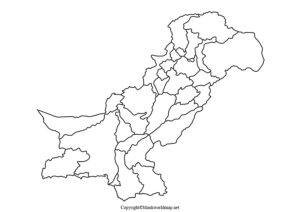 Printable Blank Pakistan Map with Outline, Transparent Map