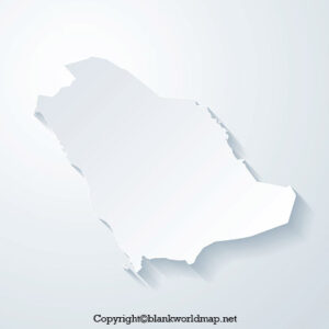 Printable Blank Saudi Arabia Map with Outline PNG Map