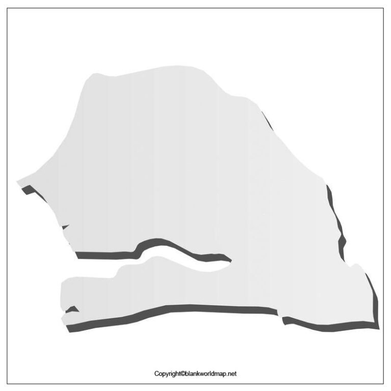 Printable Blank Senegal Map with Outline, Transparent Map