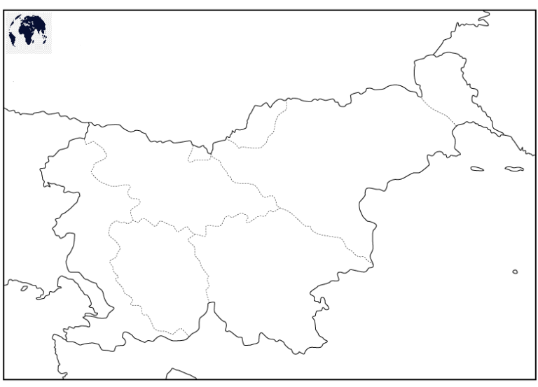 Printable Blank Slovenia Map with Outline, Transparent Map