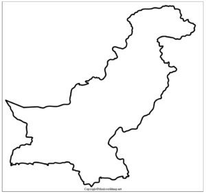 Printable Blank Pakistan Map with Outline, Transparent Map