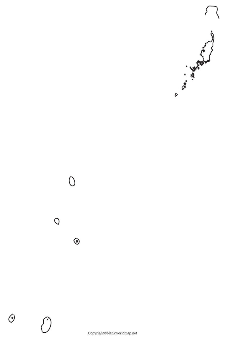 Printable Blank Palau Map with Outline, Transparent Map