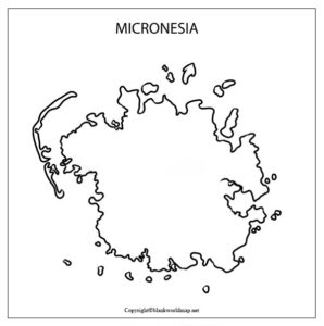 Blank Micronesia Map with Outline, Transparent Map