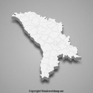 Printable Blank Moldova Map with Outline, Transparent Map
