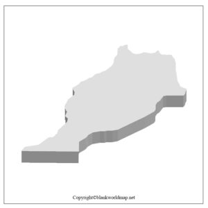 Printable Blank Morocco Map with Outline, Transparent Map