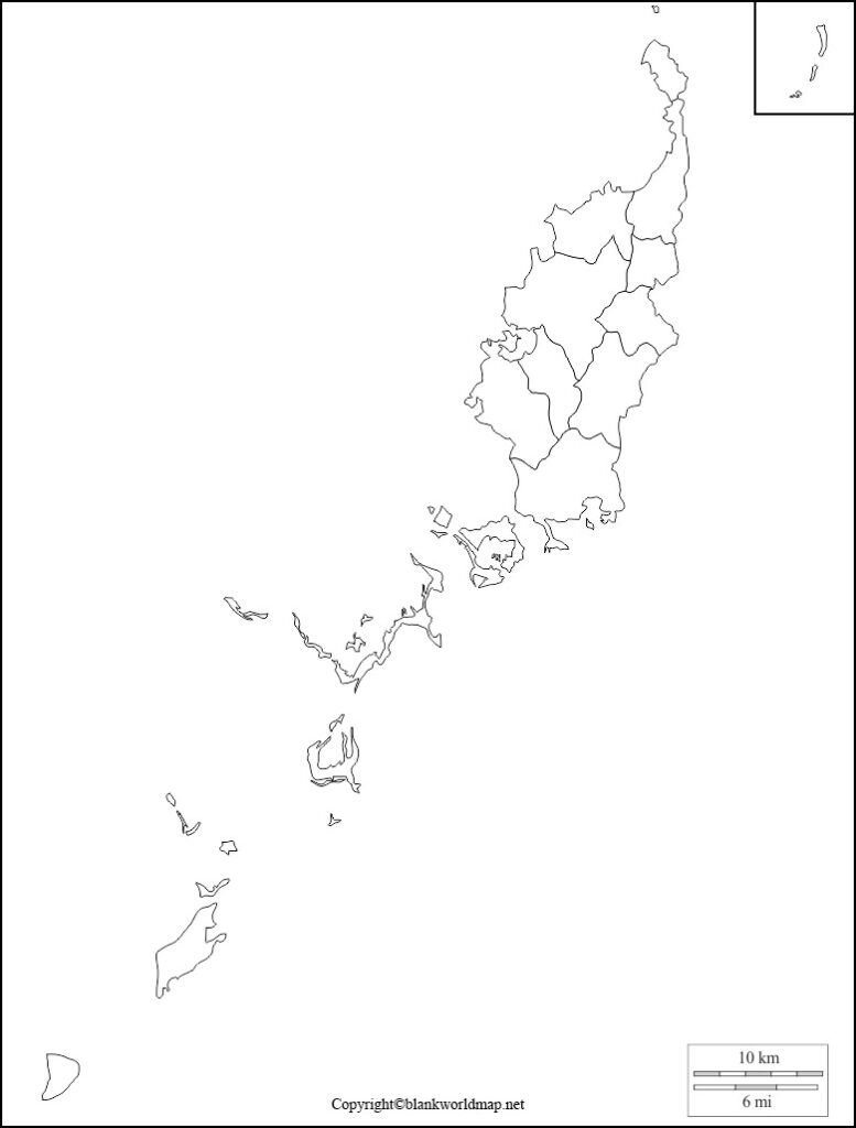 Printable Blank Palau Map with Outline, Transparent Map