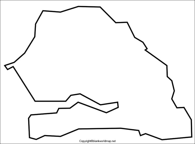 Printable Blank Senegal Map With Outline Transparent Map