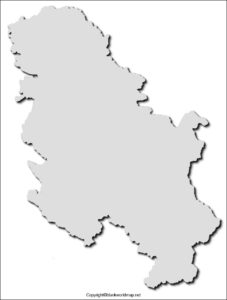 Printable Blank Serbia Map with Outline, Transparent Map