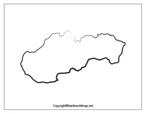 Printable Blank Slovakia Map with Outline, Transparent Map