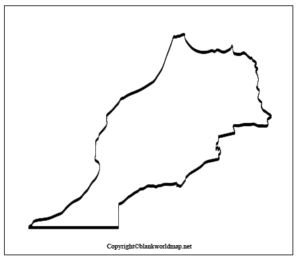 Printable Blank Morocco Map with Outline, Transparent Map